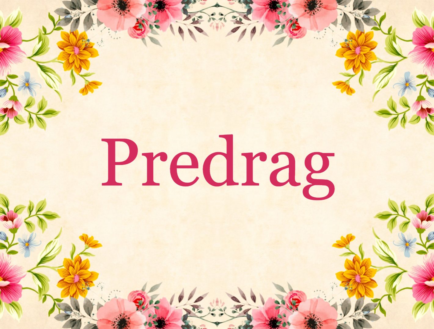 Danas imendan slavi Predrag