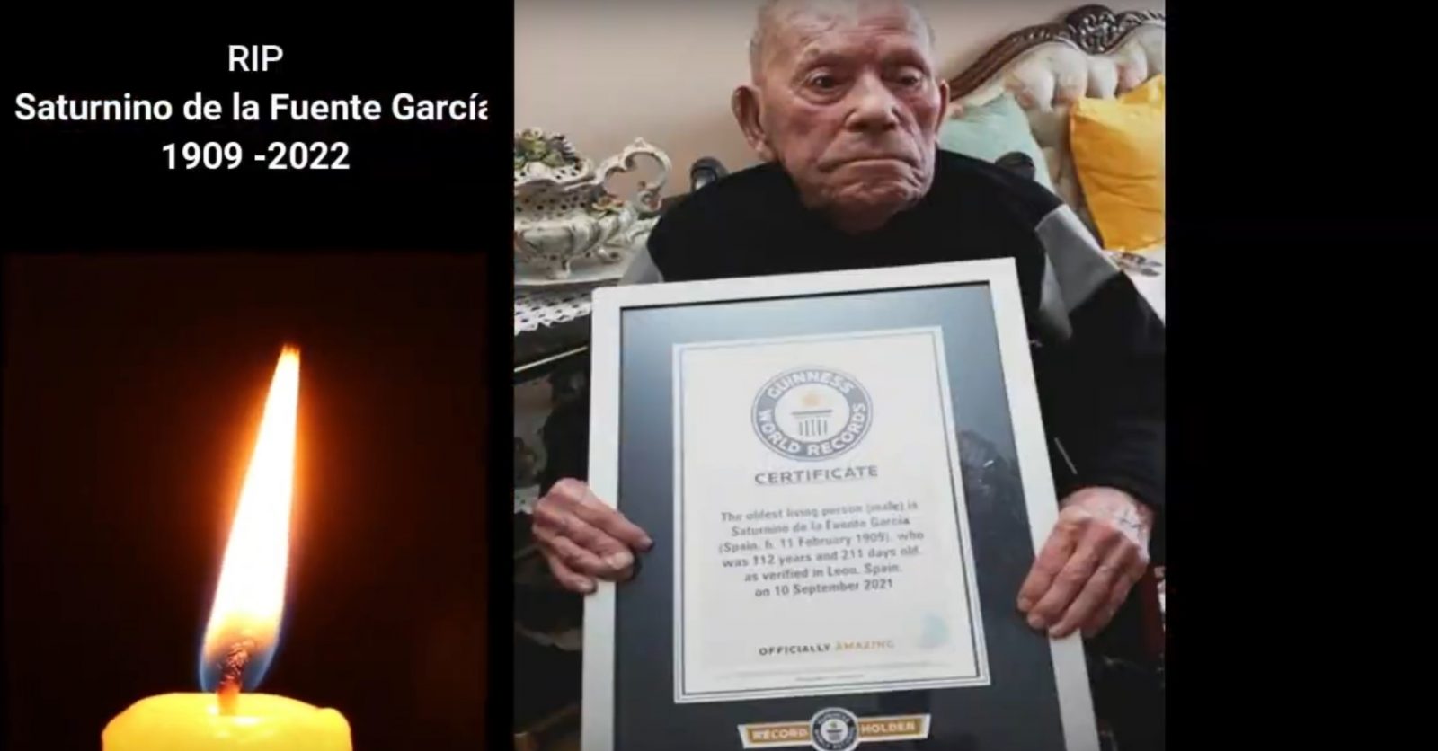 Umro najstariji čovjek na svijetu: Za Guinnessovu knjigu rekorda otkrio tajnu svojega dugog života