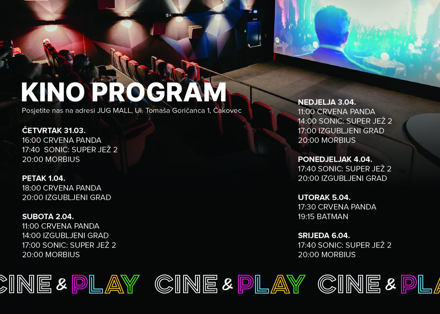 Ideja za kišni vikend: Posjetite Cine&Play kino u Jug Mall-u, evo ...