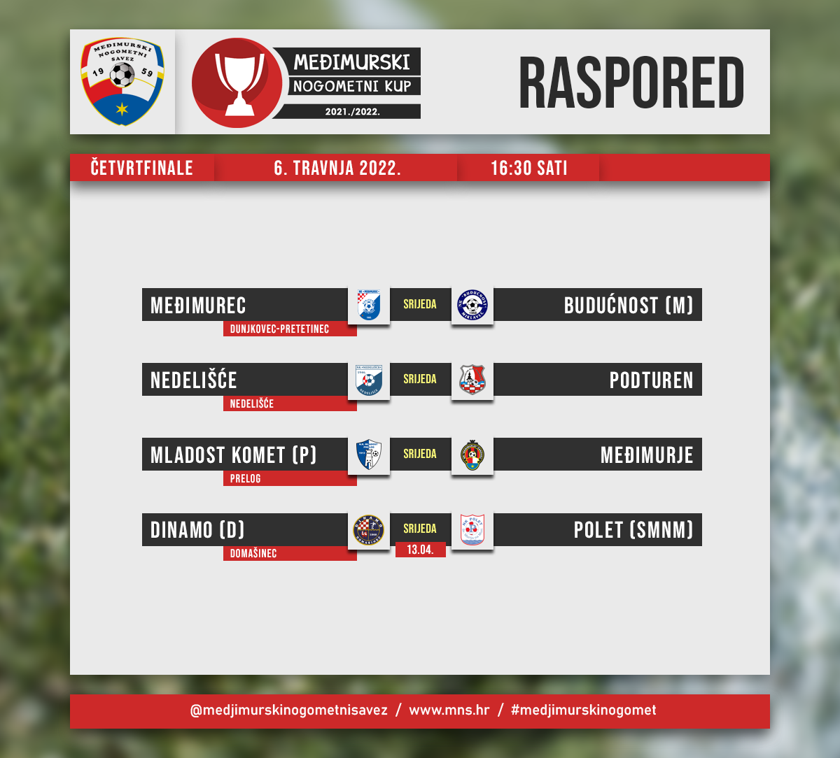 KUP MNS: Ove srijede igraju se tri susreta 1/4 finala
