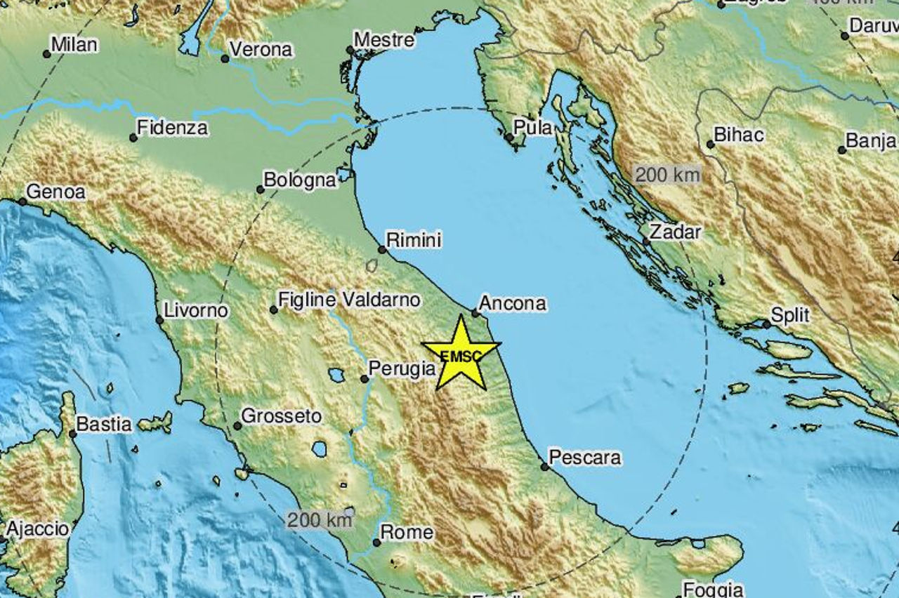 Potres magnitude 4.3 po Richteru osjetio se u Italiji