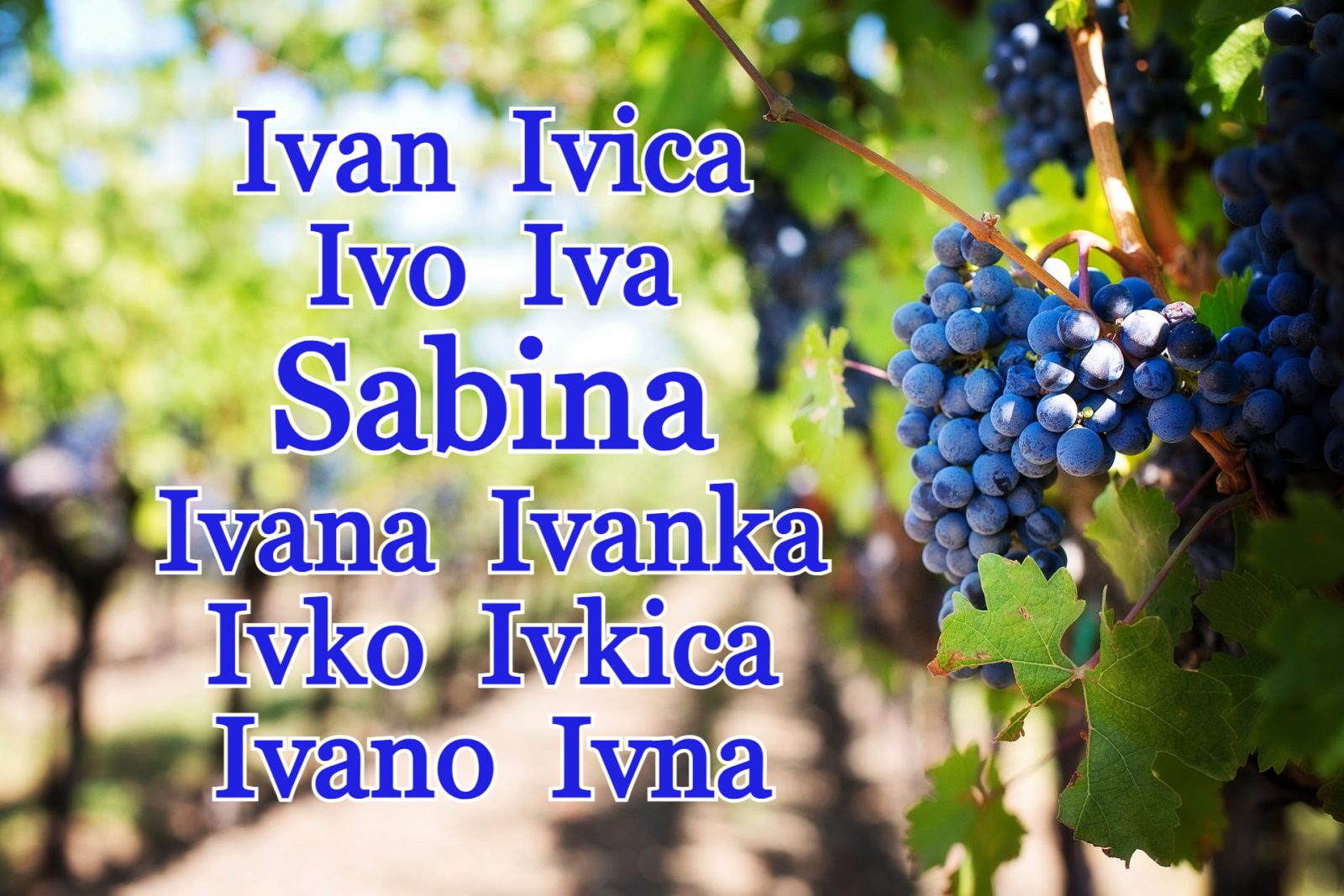Danas je njihov dan: Imendan slave Sabina, Ivan, Ivica, Ivo, Iva, Ivana ...