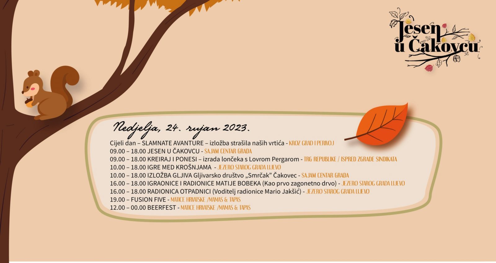 Donosimo program manifestacije "Jesen u Čakovcu!