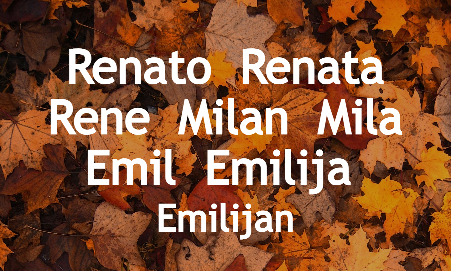 Danas je njihov dan: Imendan slave Renato, Renata, Rene, Milan, Mila ...