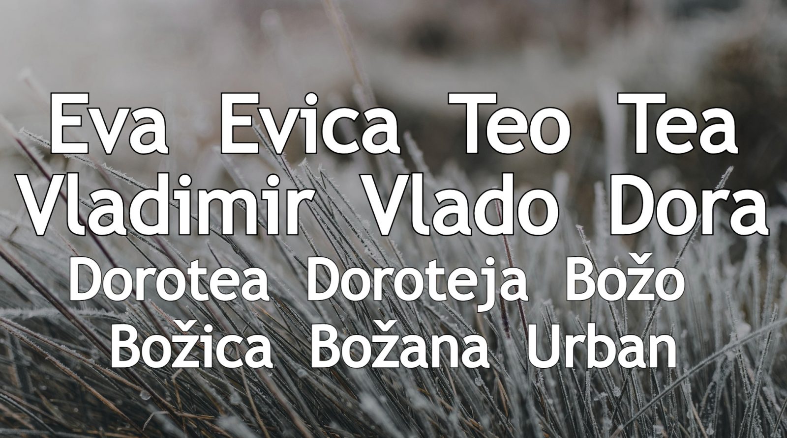 Imendan danas slave Eva, Evica, Teo, Tea, Vladimir, Vlado, Dorotea ...