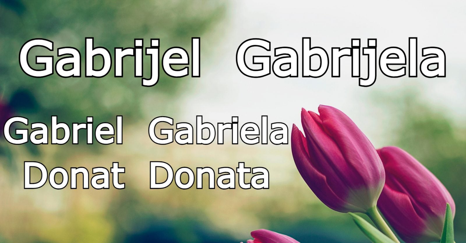 Danas imendan slave Gabrijel, Gabriel, Gabrijela, Gabriela, Donat i Donata
