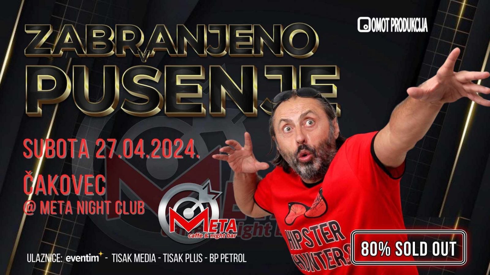 EX YU rock band Zabranjeno pušenje ove subote u Meta baru!