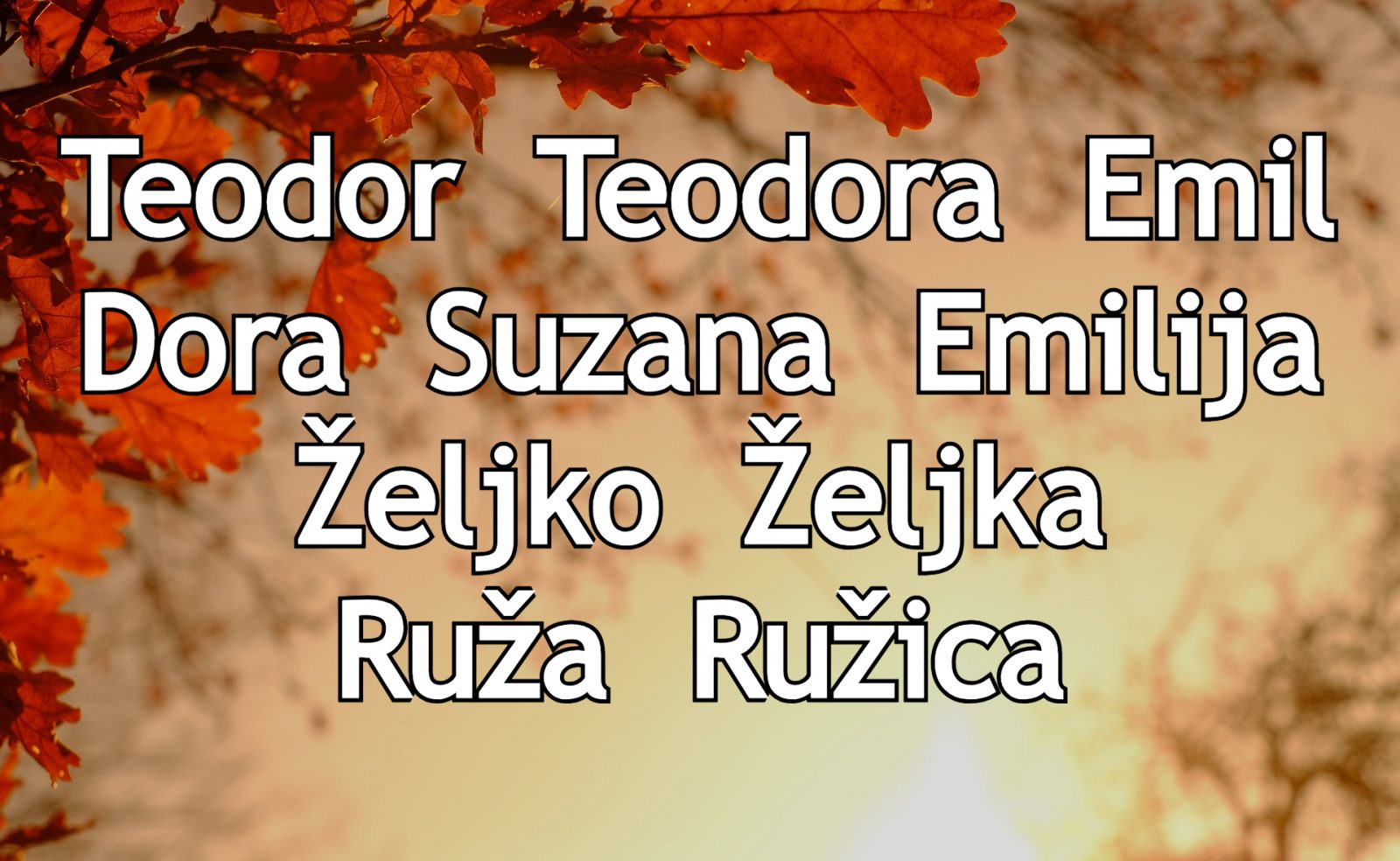 Imendan slave Teodor, Teodora, Dora, Suzana, Željko, Željka, Ruža ...