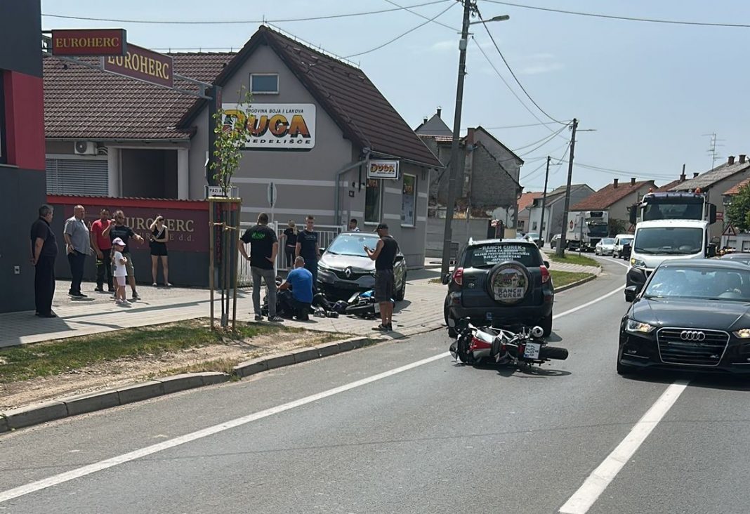 Teška nesreća u Nedelišću: Sudarili se auto i dva motora